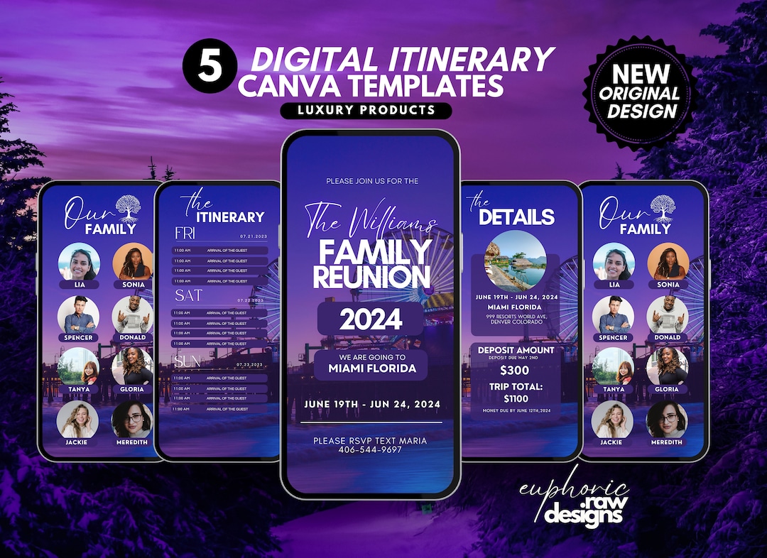 Digital Family Reunion Itinerary, Family Tree, High School Class ...