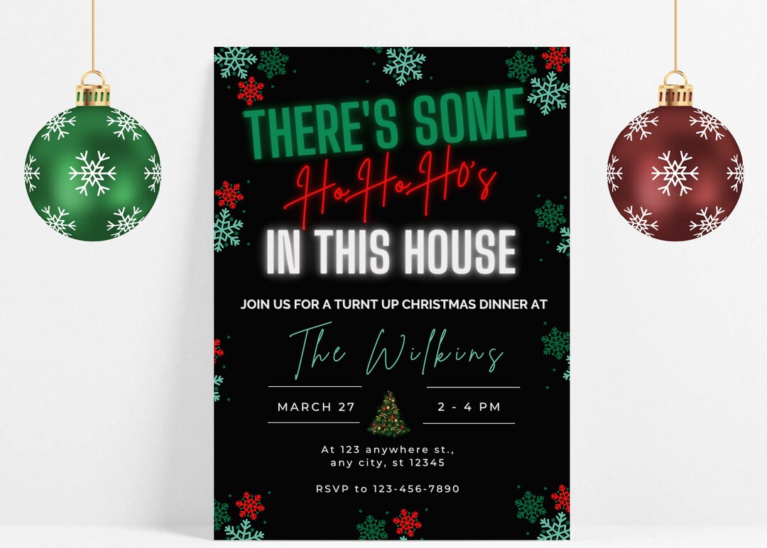 Funny Christmas Party Invitations, Xmas Party Invite, Holiday Party ...