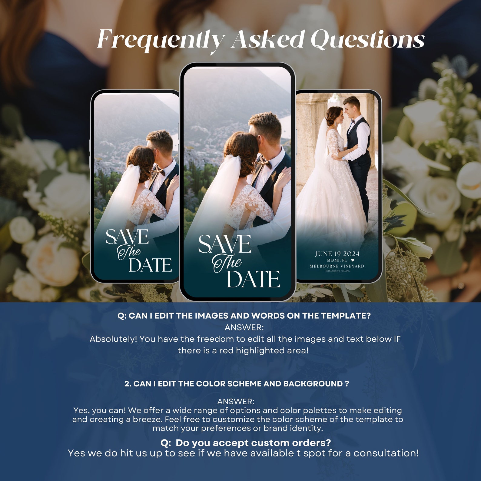 Save the Date Digital Invitation, Marriage Announcement Wedding ...