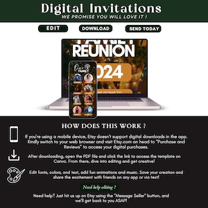 Digital Family Reunion Itinerary, Family Tree Template, High School ...