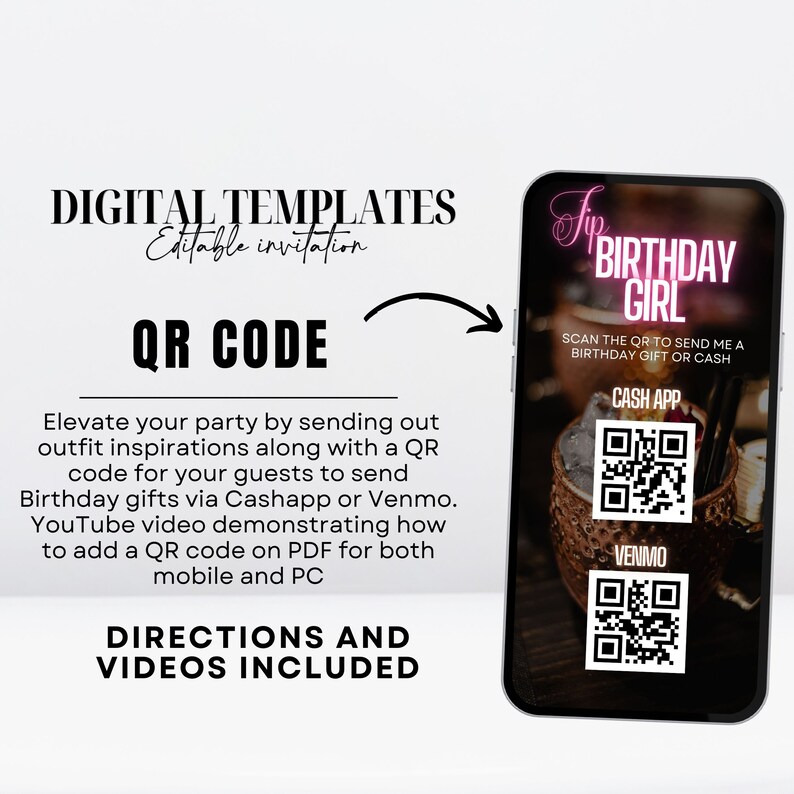 Birthday Dinner Invitation, Digital Birthday Party Invite, Editable ...