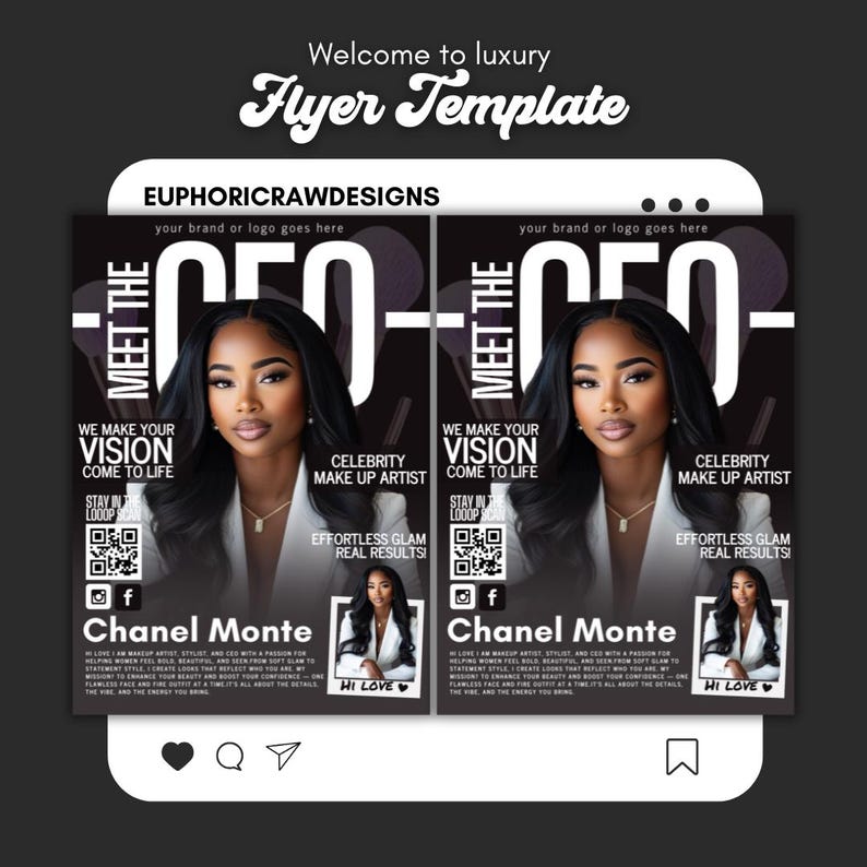 Meet the CEO Flyer Template, Editable Business Owner Spotlight, Boss ...