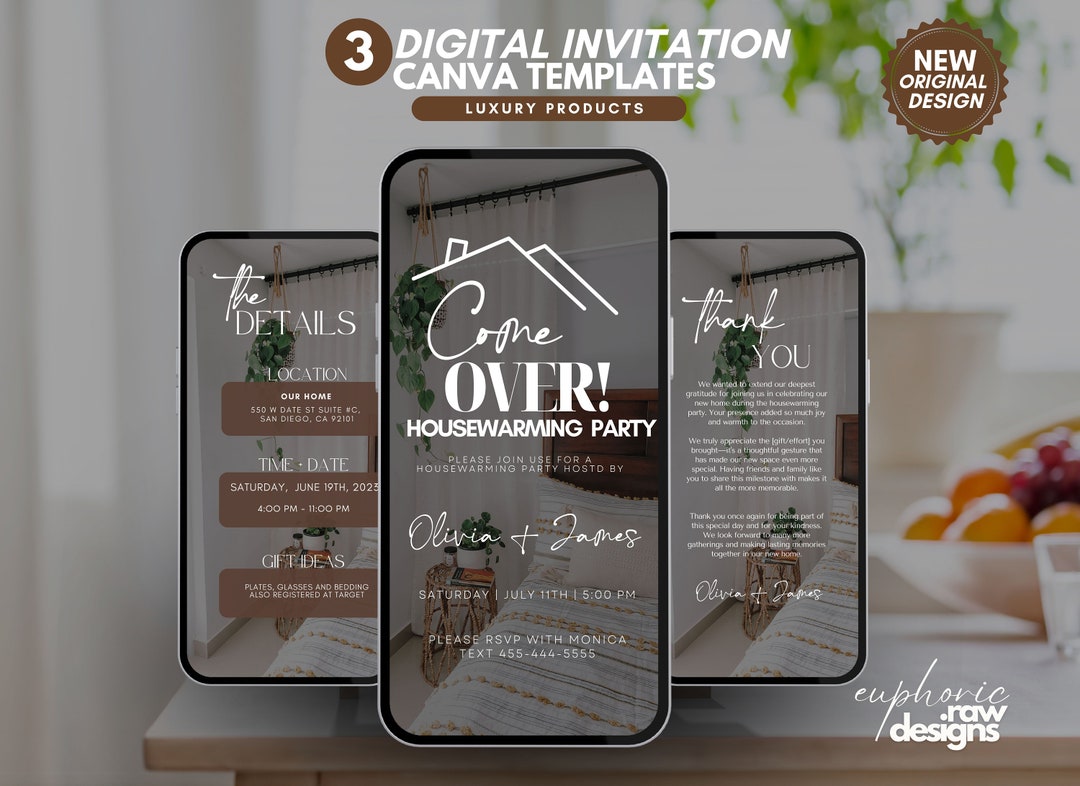 Housewarming Invite, Digital House Warming Invitation, New Home ...