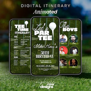 Golf Trip Planner Template - Editable Golf Itinerary, Golf Weekend ...