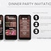 Digital Dinner Party Invitation, Dinner Birthday Menu, Dinner ...