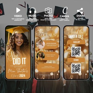 Graduation Party Invitation, Grad Announcement, High School, College ...