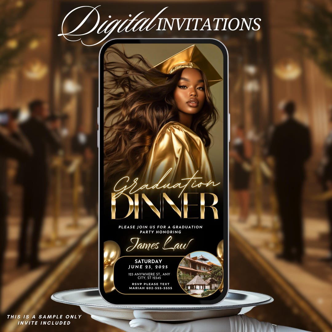 Class of 2025 Graduation Dinner Party Invitation, College Send-off Law ...