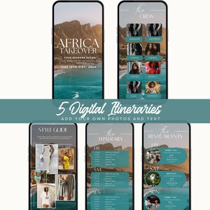 Africa Itinerary Invitation Template, South Africa Girl’s Trip Planner ...