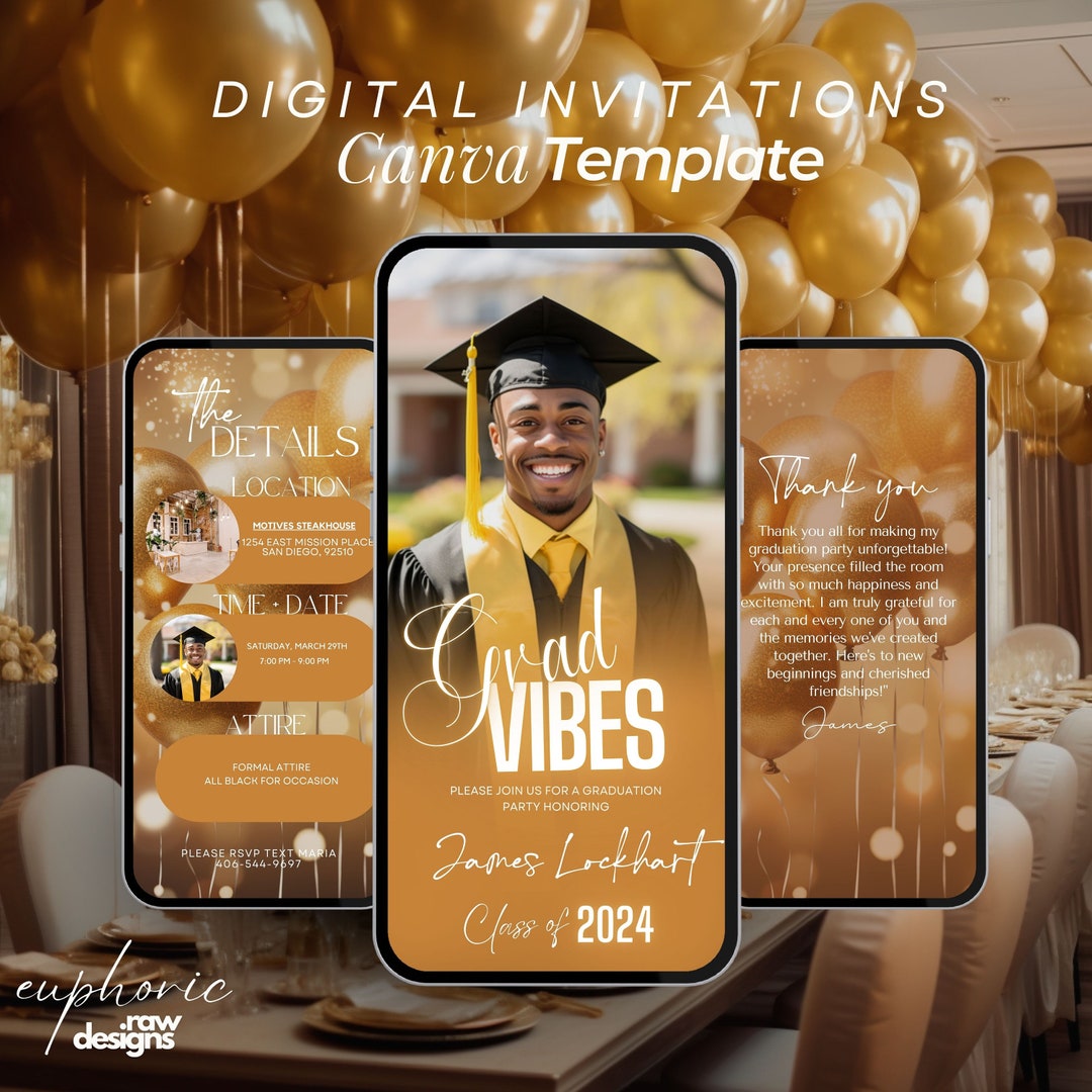 Graduation Party Invitation, Grad Announcement, High School, College ...