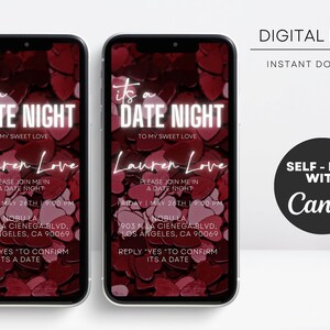 Date Night Invitation Night Out, Couple Date, Dinner Date Invite ...