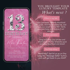 13th Birthday Invitation, Animated 13th Party Invite, 13th Invite ...