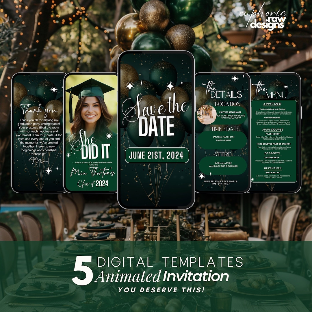 Graduation Party Invitation, Grad Announcement, High School, College ...