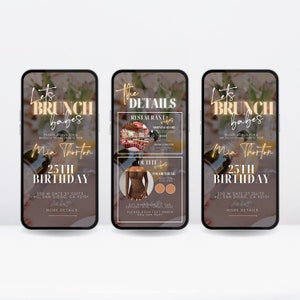 Brunch Flyer Invite, Digital Birthday Brunch Invitation, Brunch ...