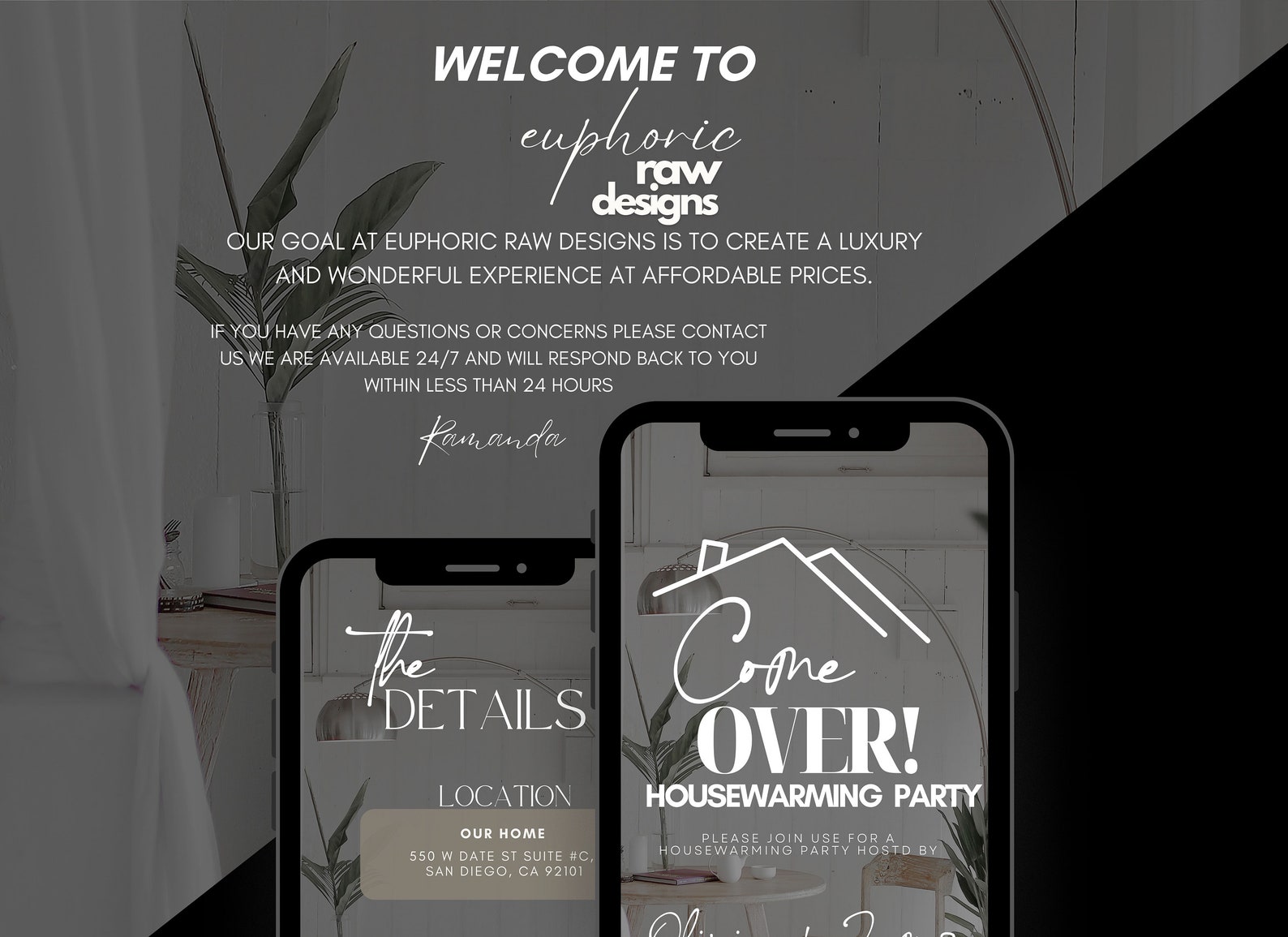 Housewarming Invite, Digital House Warming Invitation, New Home ...