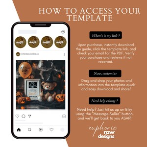 Halloween Surprise Pregnancy Announcement, Fall Digital Template ...