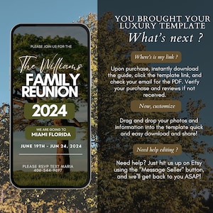 Digital Family Reunion Itinerary, Family Tree, High School Class ...