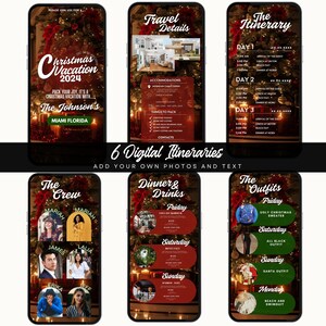 Digital Christmas Vacation Invitation Template, Christmas Trip ...