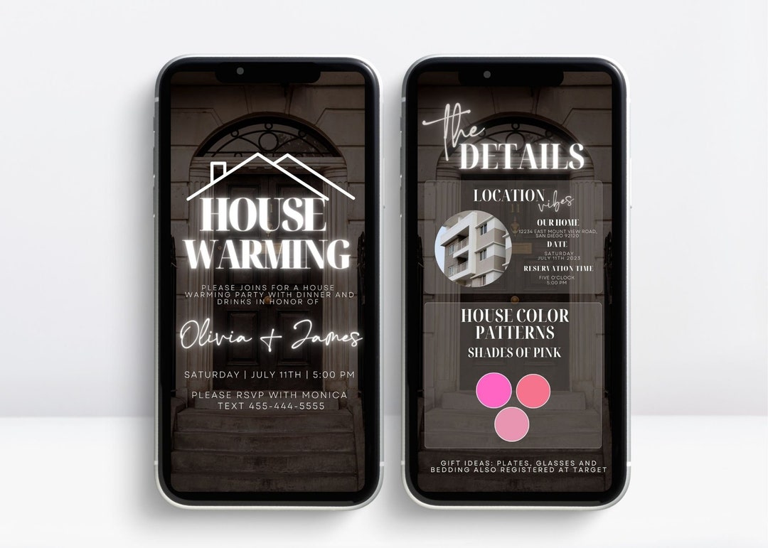 Digital House Warming Invitation, New Home Invite, Housewarming Invite ...