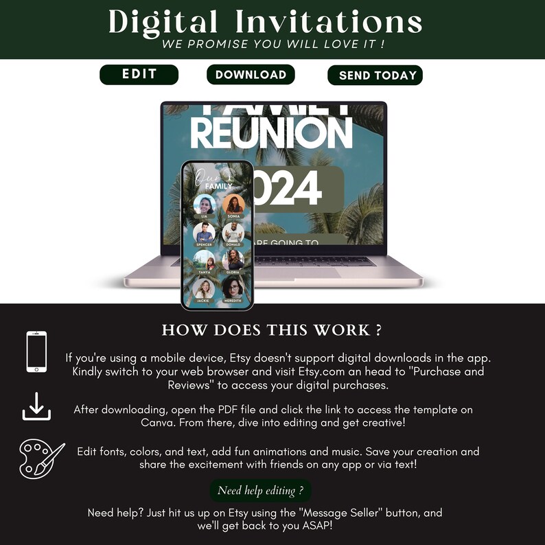 Digital Family Reunion Itinerary, Family Tree, High School Class ...
