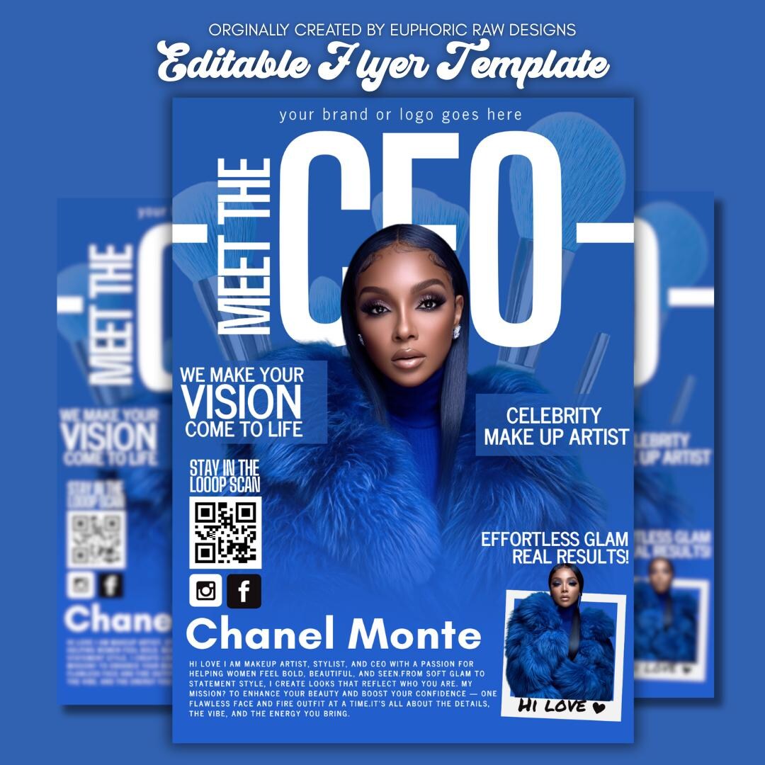 Meet the CEO Flyer Template, DIY Small Business Owner Canva Post ...