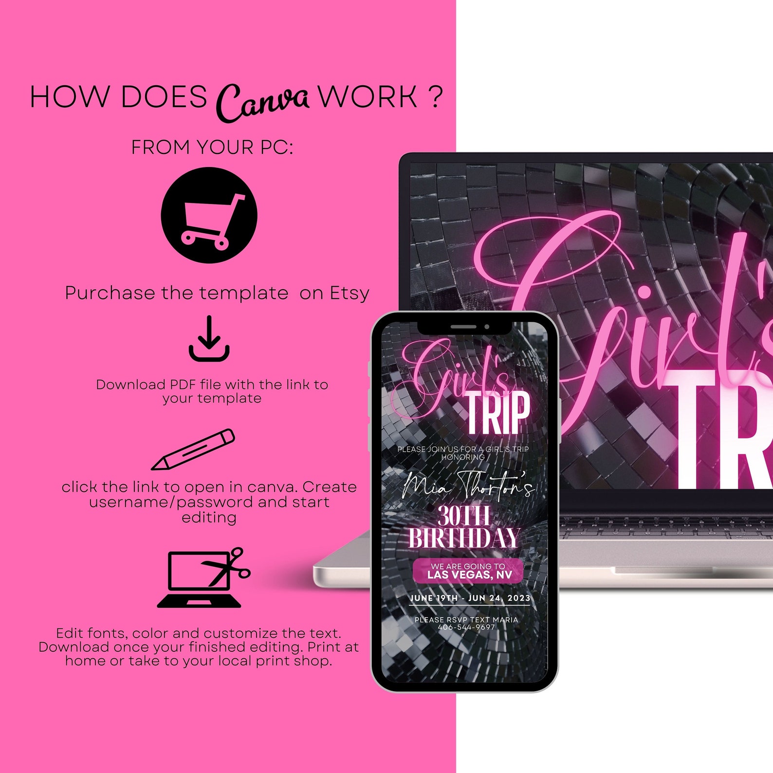 Girls Trip Itinerary, Itinerary Template, Travel Itineray, Birthday ...