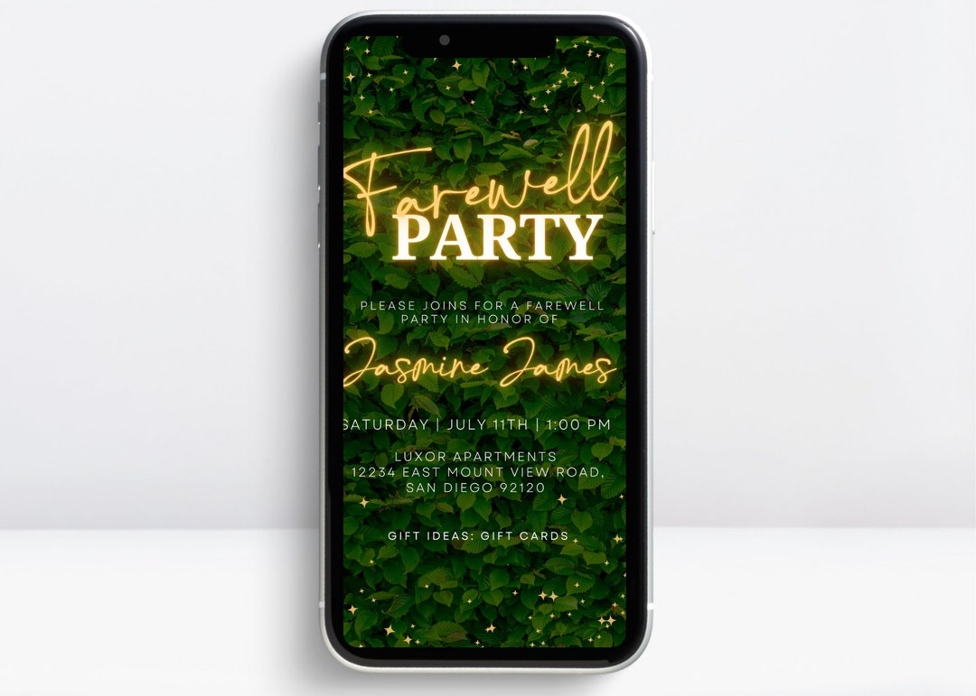 Farewell Party Invitation, Going Away Party Evite, Moving Away Invite ...