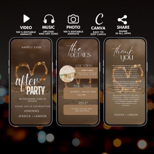 Reception Invitation, Happily Ever After Party Invite Template ...