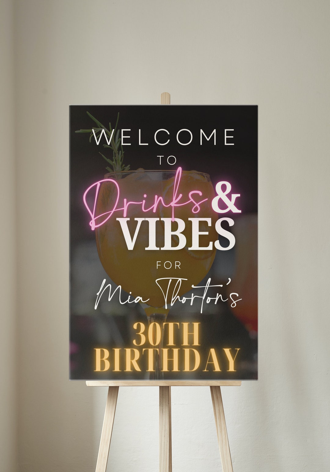 Birthday Dinner Welcome Sign, Printable Birthday Sign, Welcome Poster ...