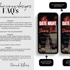 Date Night Invitation Night Out, Couple Date, Dinner Date Invite ...