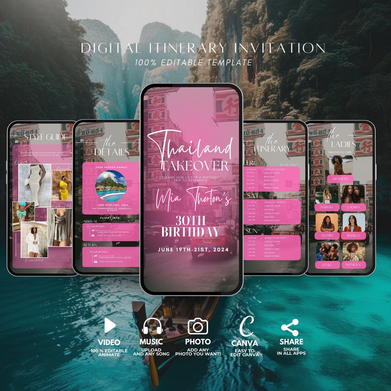 Travel Itinerary Bangkok - Etsy