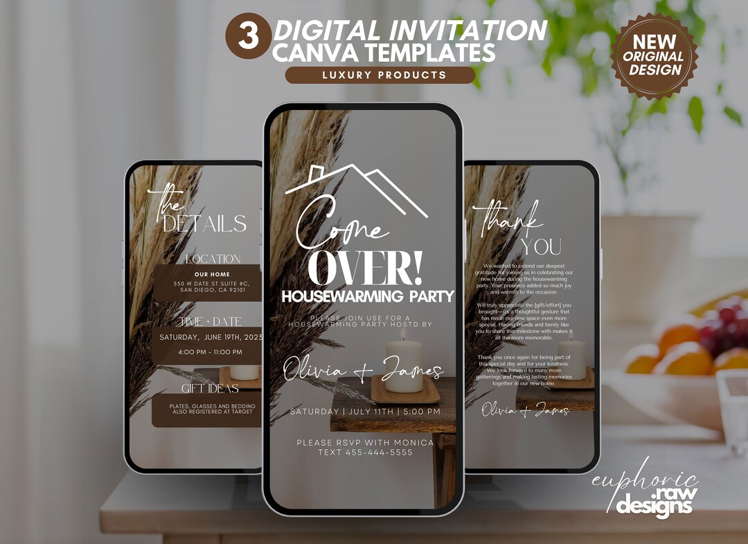 Housewarming Invite, Digital House Warming Invitation, New Home ...