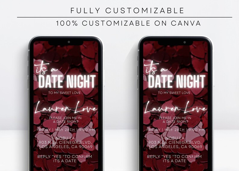 Date Night Invitation Night Out, Couple Date, Dinner Date Invite ...