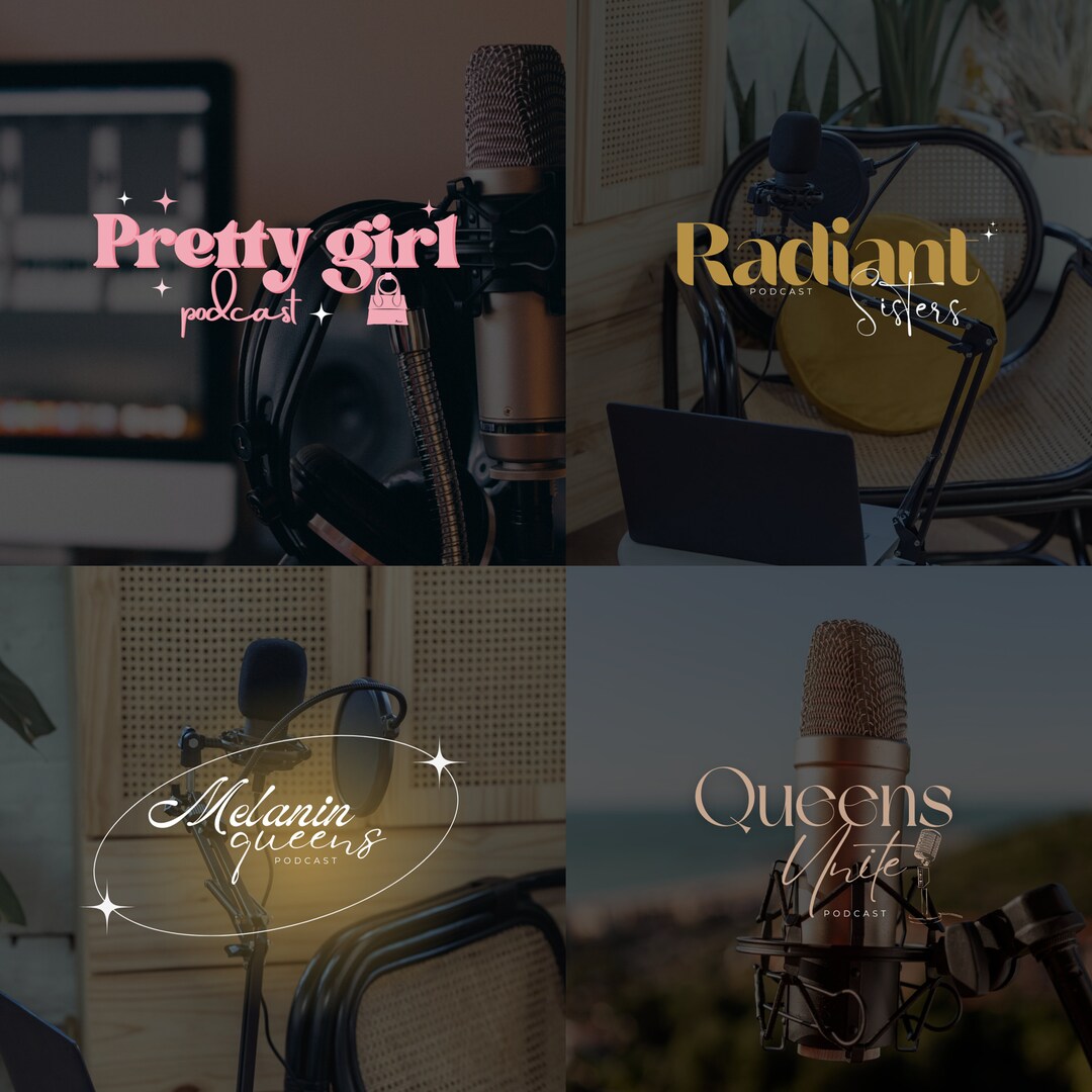 Podcast Logo Template: Custom Podcaster Branding (canva Editable) - Etsy