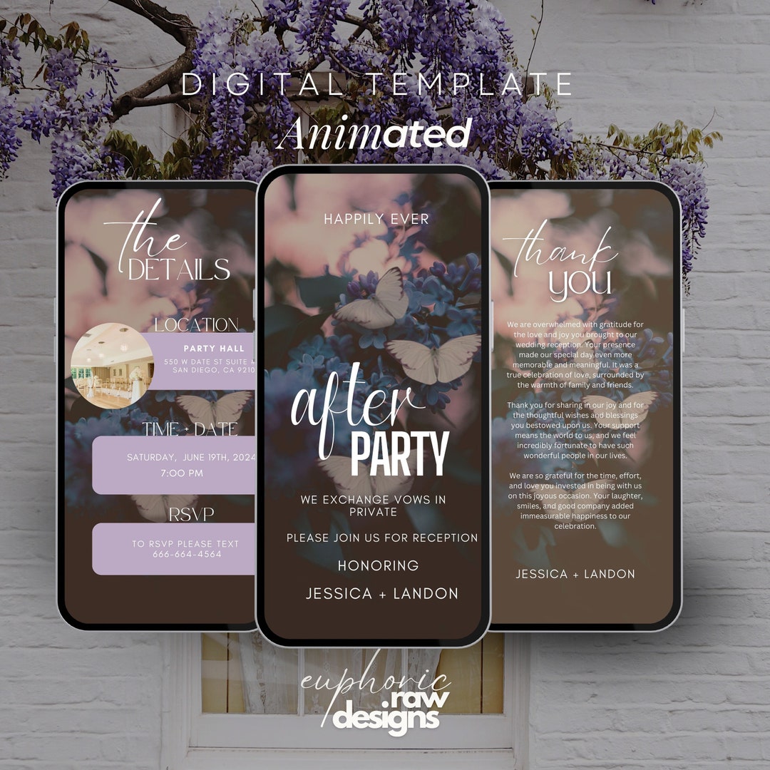 Wedding After Party Electronic Invite With Photo, Happily Ever After ...