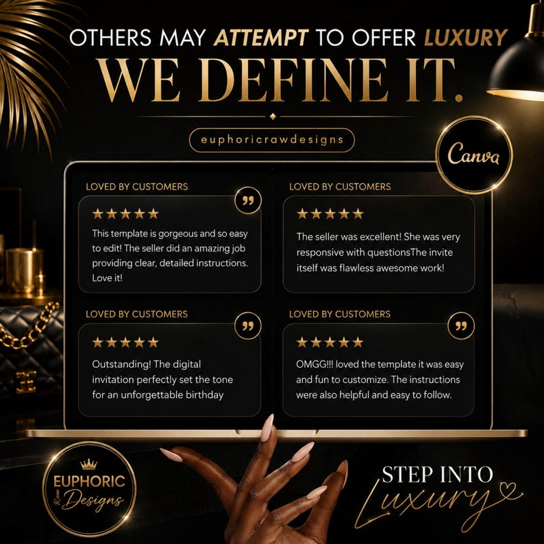 21st Birthday Dinner Menu Template, Black and Gold Magazine Menu ...