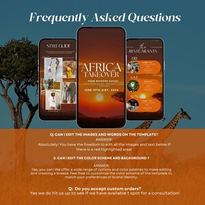 Africa Itinerary Invitation Template, South Africa Girl’s Trip Planner ...