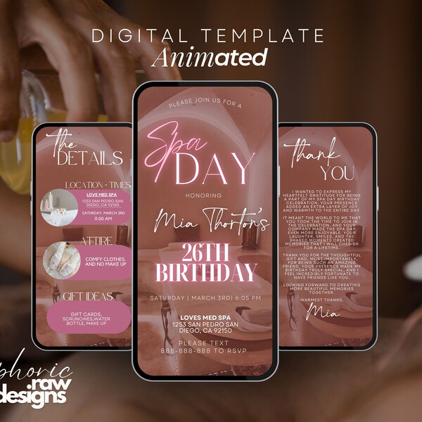 Spa Day Invitation - Etsy