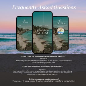 Destination Wedding Invitation Digital Itinerary, Travel Wedding ...
