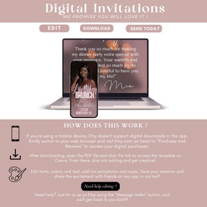 Animated Brunch Invite, Video Flyer, Birthday Brunch Invitation, Brunch ...