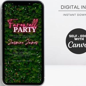 Farewell Party Invitation, Digital Farewell Invite, Going Away Party ...