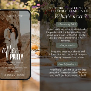 Wedding After Party Electronic Invite With Photo, Happily Ever After ...