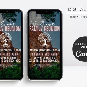 Digital Family Reunion Invitation Template: Animated Evite (MP4) - Etsy