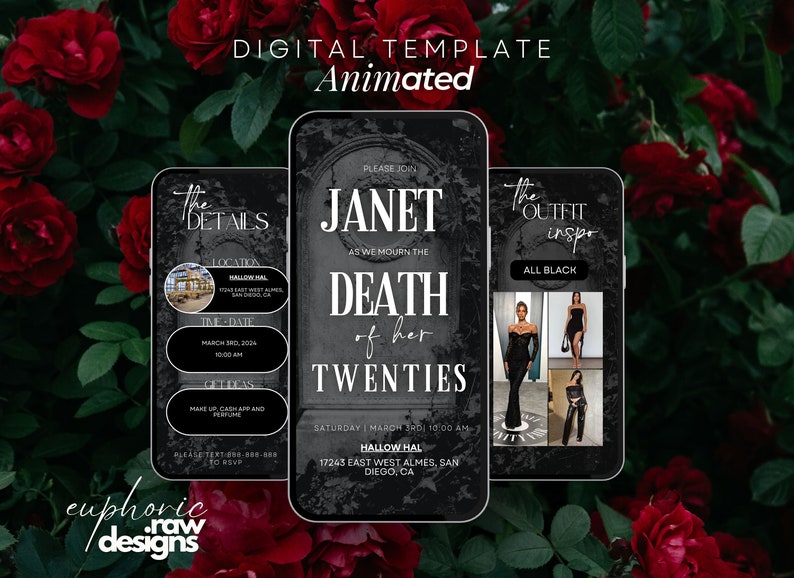 Digital Gothic Death to My 20s Birthday, Birthday Itinerary, Funeral to ...
