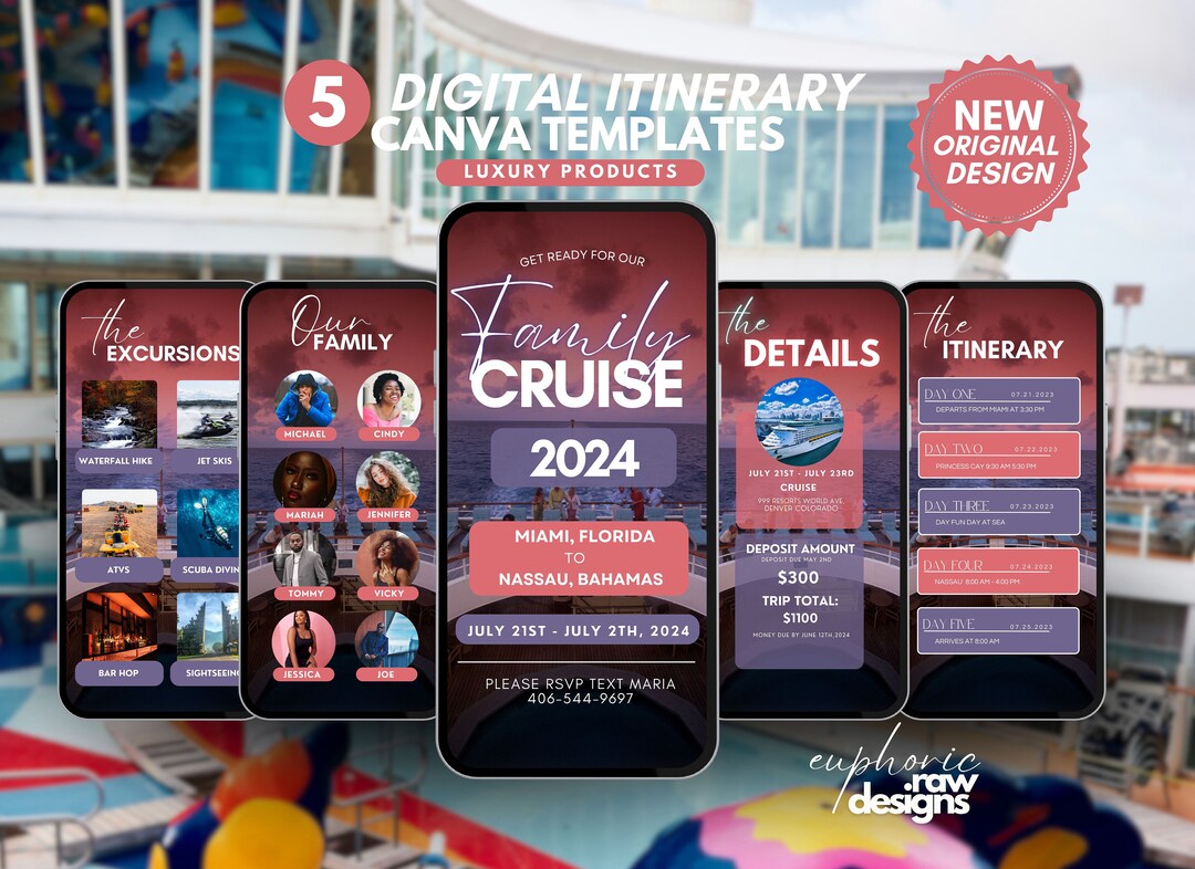 Digital Family Cruise Trip Itinerary, Family Reunion Cruise, Weekend ...