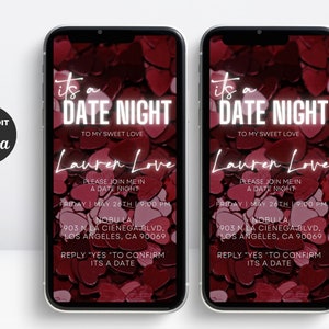 Date Night Invitation Night Out, Couple Date, Dinner Date Invite ...
