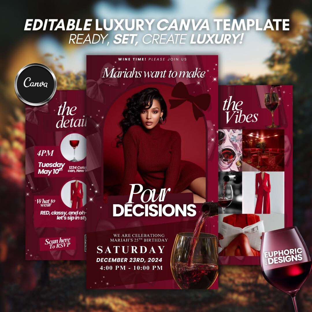 Pour Decisions Birthday Invitation, Wine Tasting Party, Winery ...