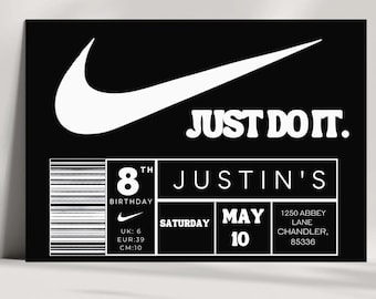 Nike Party Invitations - Etsy