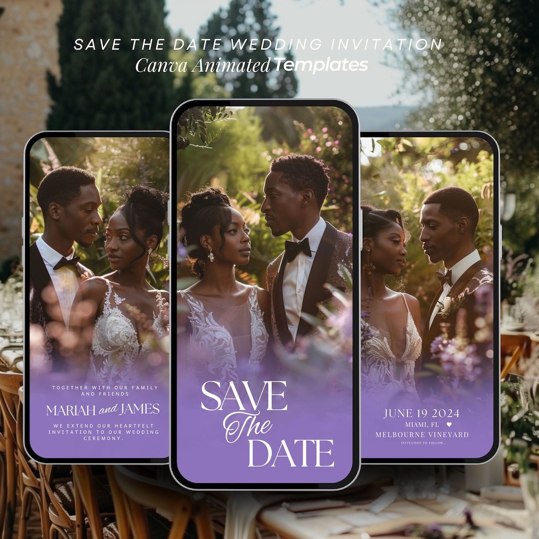 Save the Date Digital Invitation, Marriage Announcement Wedding ...