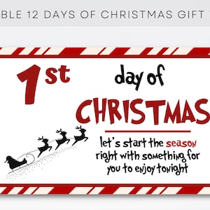 12 Days of Christmas Gift Tags, 12 Days of Christmas, Printable ...