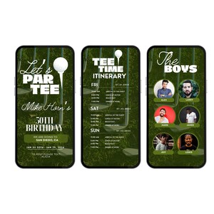 Golf Trip Planner Template - Editable Golf Itinerary, Golf Weekend ...